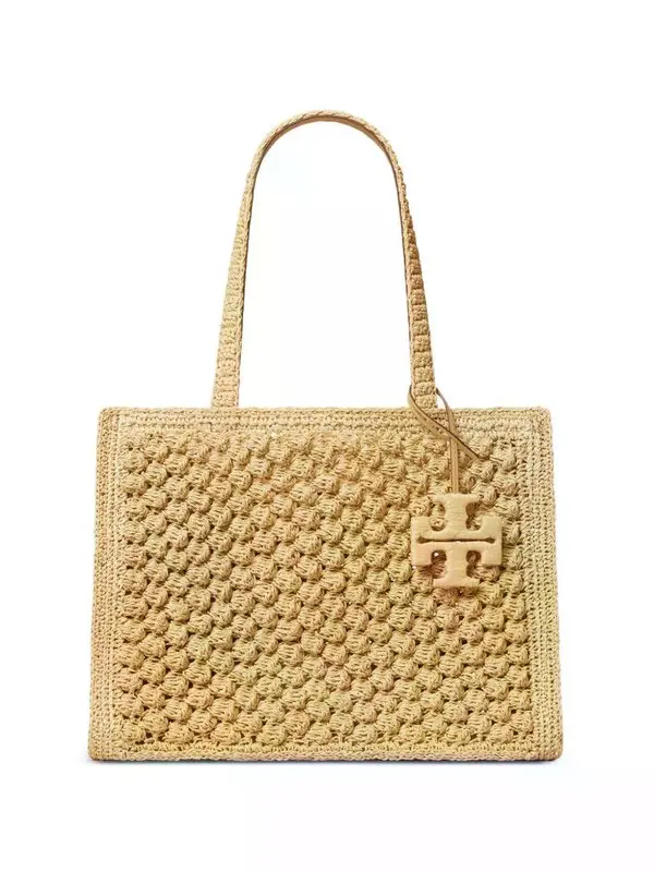 Tory Burch Small Ella Hand-crocheted Popcorn Tote Bag - Neutrals