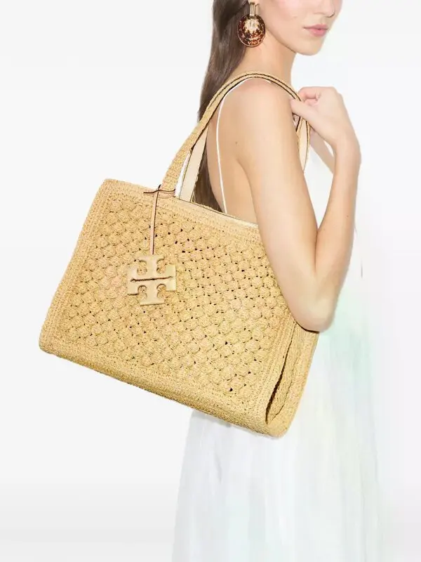 Tory Burch Small Ella Hand-crocheted Popcorn Tote Bag - Neutrals