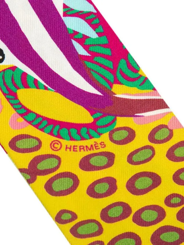 Hermès 2020-2026 Under The Waves Twilly Silk Scarf Scarves - Multicolour
