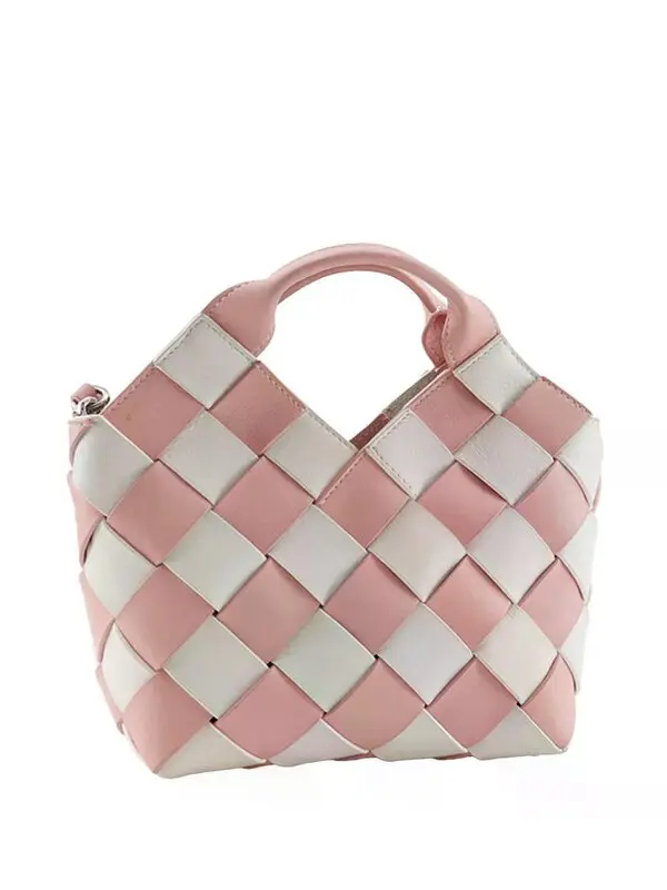Loewe Mini Woven Calfskin Gingham Basket Bag