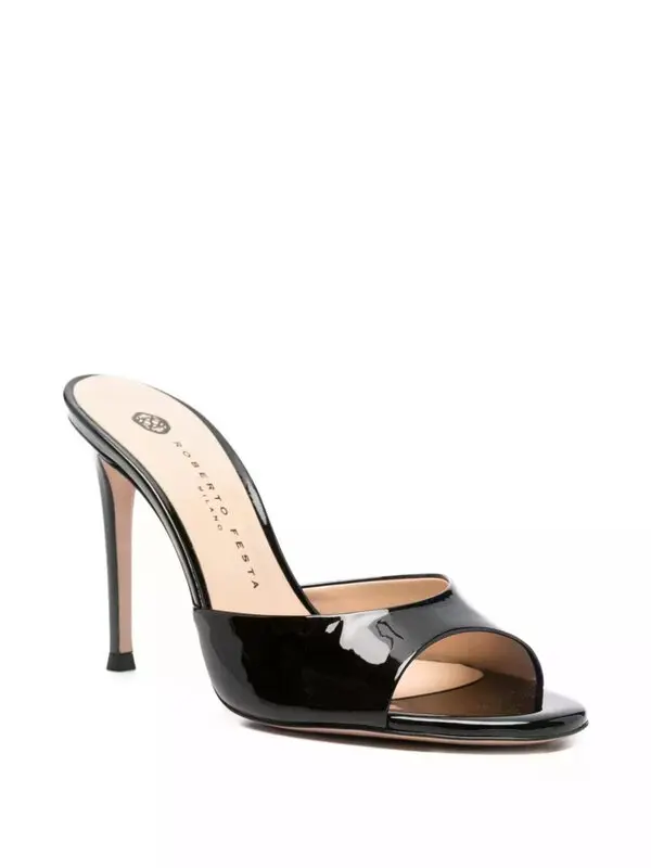 Roberto Festa Patent Finish Stiletto Heeled Sandals