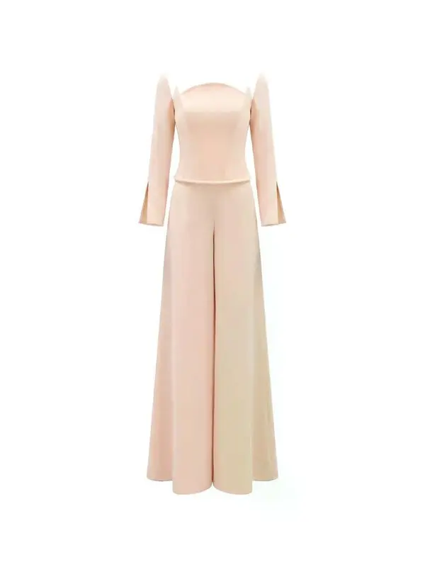GEMY MAALOUF Structured-neckline Jumpsuit - Neutrals