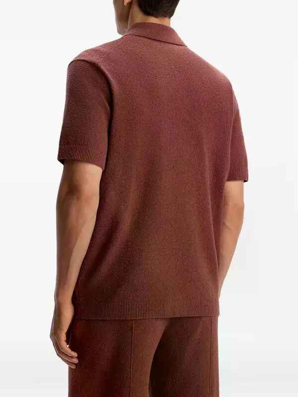 12 STOREEZ Textured Button Knit Shirt