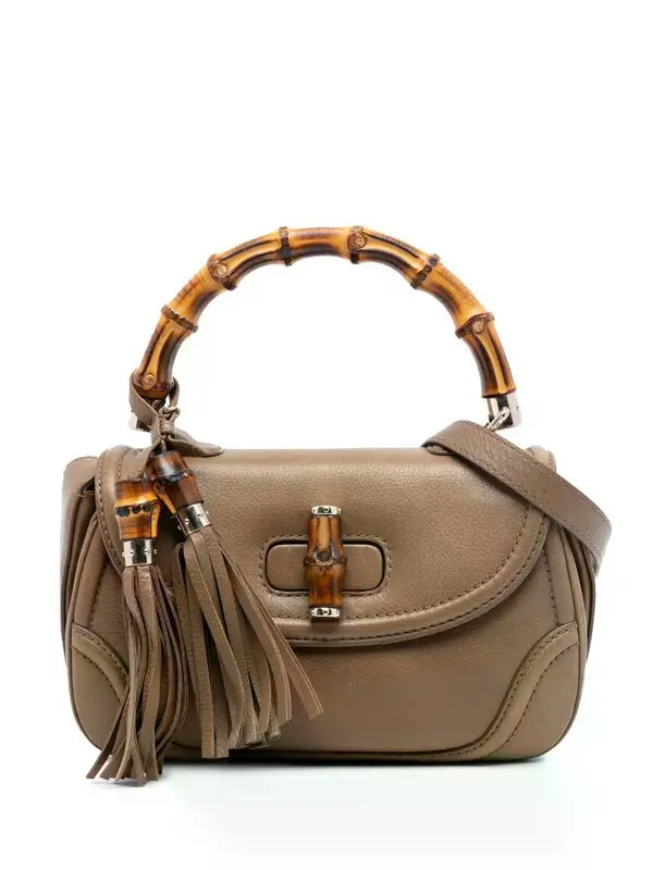 Gucci Medium Calfskin Top Handle Satchel - Brown