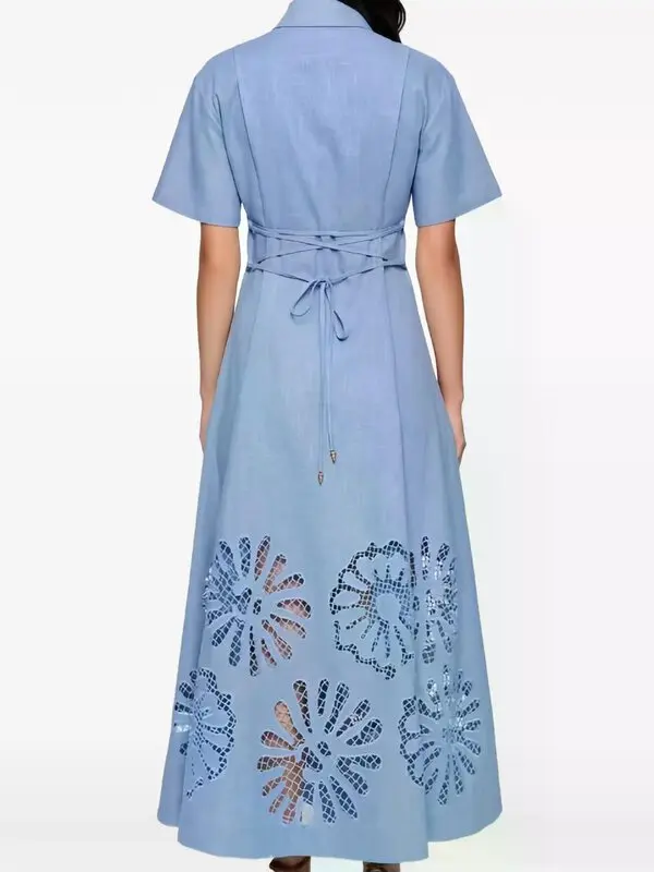 Clea Annalise Embroidered Shirt Dress