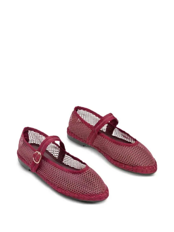 FLABELUS Isabella Buckle-strap Ballet Flats - Red