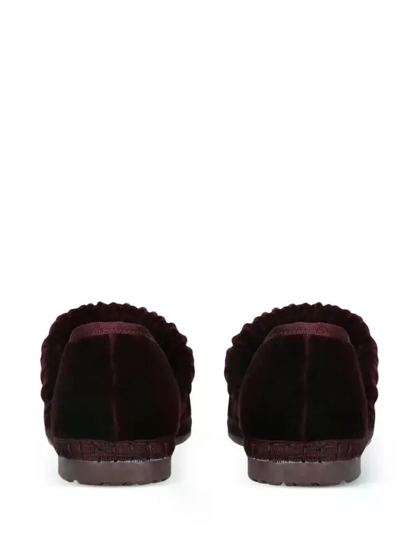 FLABELUS Mafalda Velvet Ballet Flats - Red