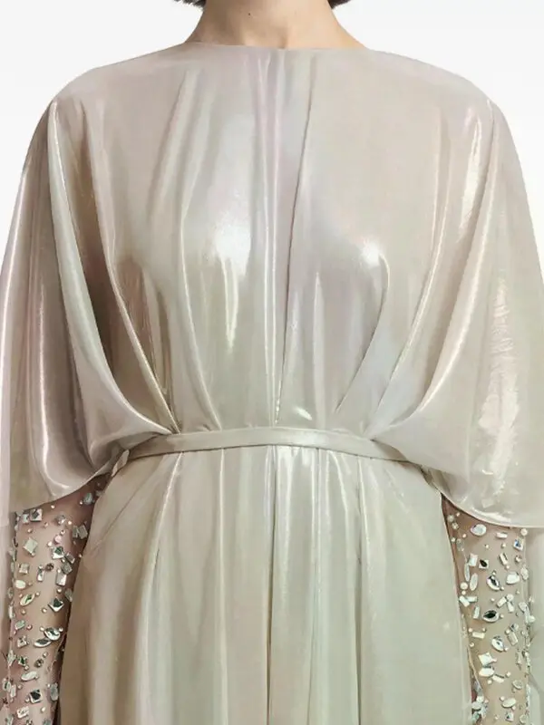 GEMY MAALOUF Embellished Sleeve Maxi Dress
