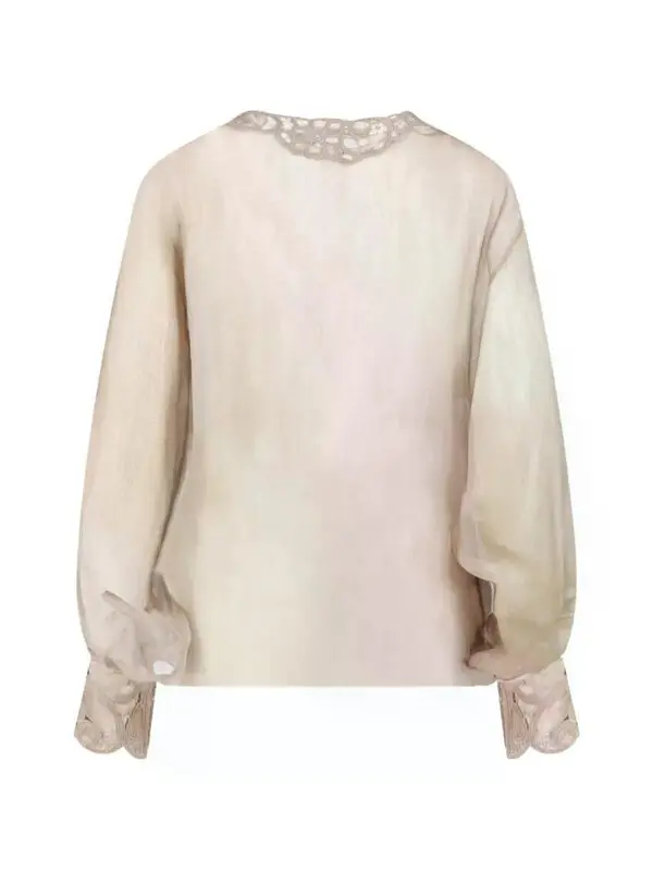 Ermanno Scervino Relaxed-fit Blouse With Lace Detailing