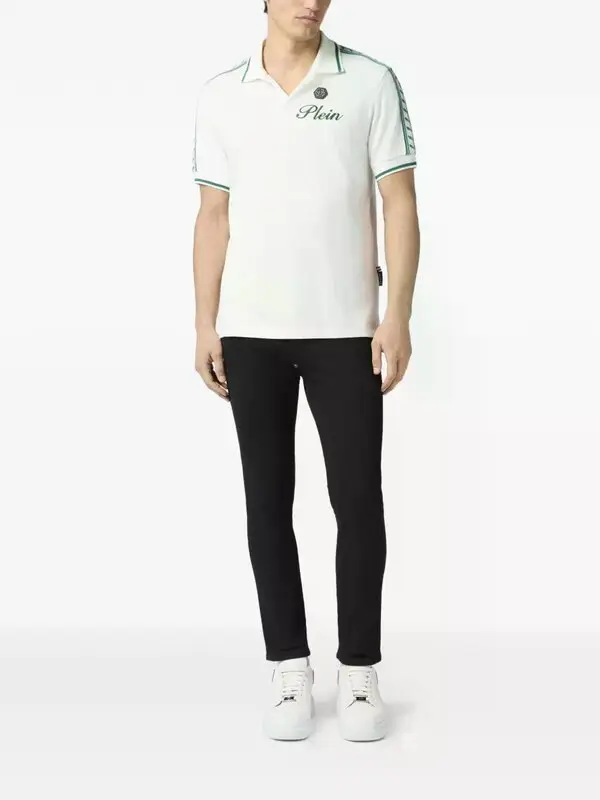 Philipp Plein Floral-jacquarded Polo Shirt