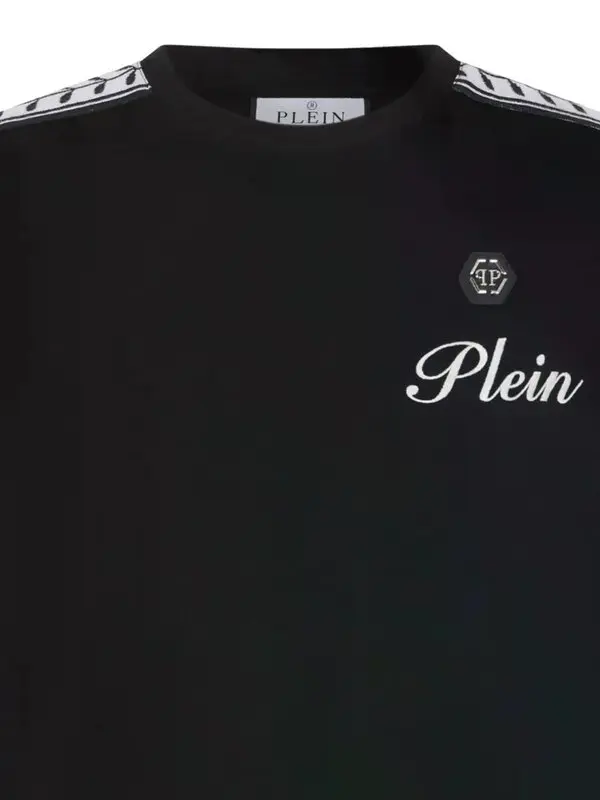 Philipp Plein Crew-neck Tape T-shirt - Black