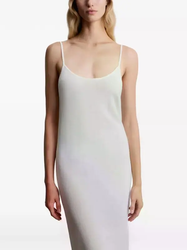12 STOREEZ Fine-knit Slip Maxi Dress - Neutrals