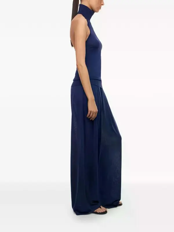 12 STOREEZ Saori Silk Top - Blue