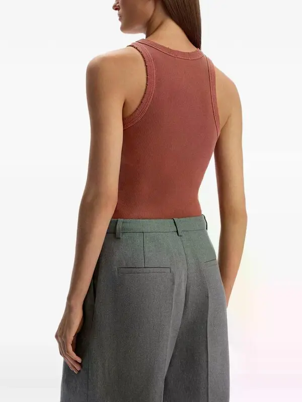 12 STOREEZ Garment-dyed Ribbed Tank Top