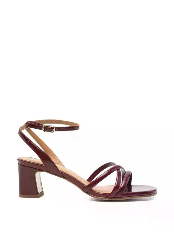 PEDRO MIRALLES Leather Strappy Sandals - Red