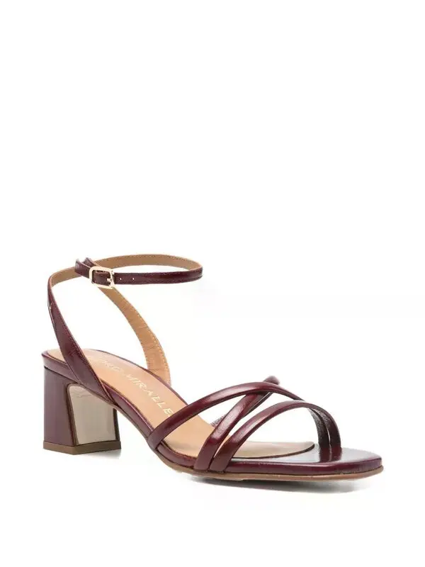 PEDRO MIRALLES Leather Strappy Sandals - Red
