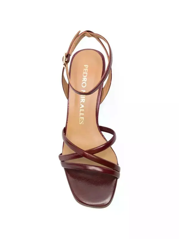 PEDRO MIRALLES Leather Strappy Sandals - Red