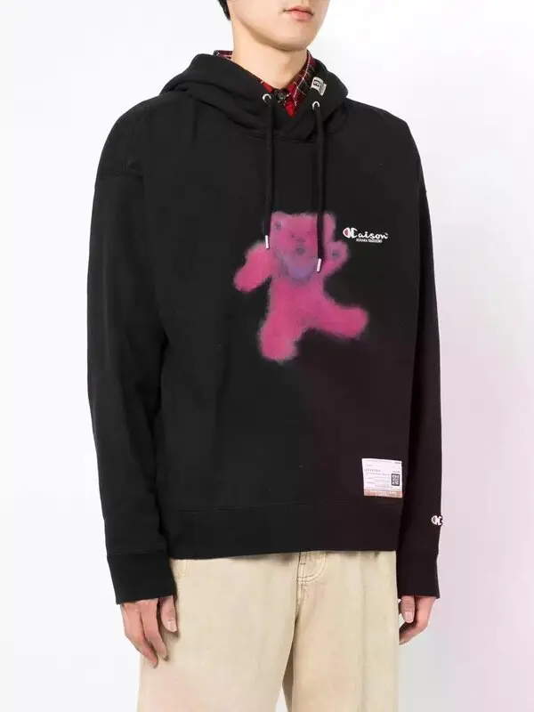 Mihara Yasuhiro X Champion Graphic Hoodie - Black