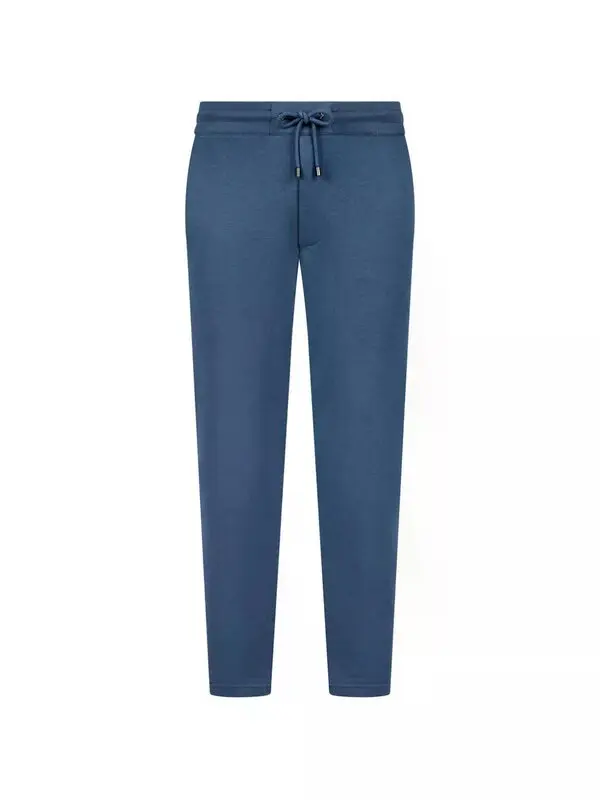 Pal Zileri Drawstring-detail Cotton Track Pants - Blue