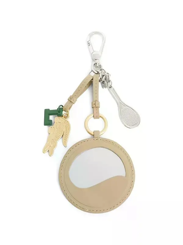 Lacoste Charm-detail Keyring - Neutrals