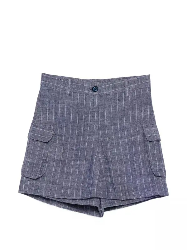 BLAKLACE Navy Pin Stripe Cargo Shorts