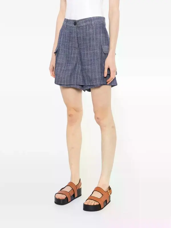 BLAKLACE Navy Pin Stripe Cargo Shorts