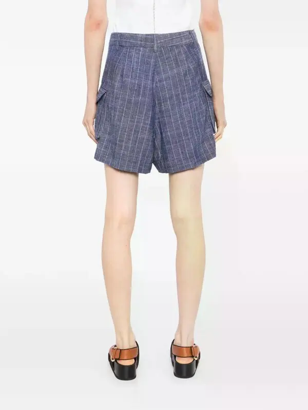 BLAKLACE Navy Pin Stripe Cargo Shorts