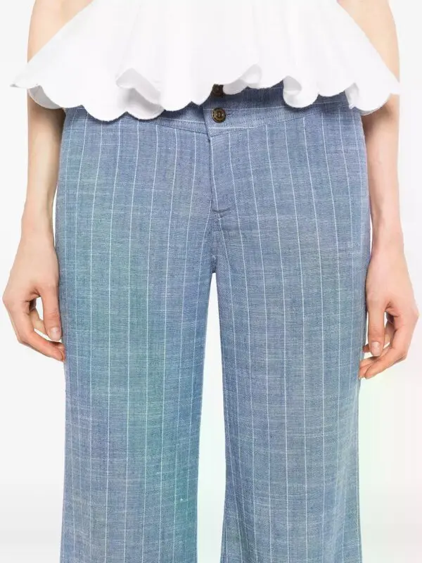 BLAKLACE Button Checkered Trousers