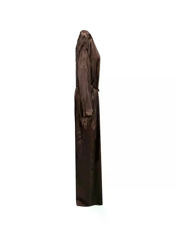 Rick Owens Long-sleeved V-neck Jumpsuit