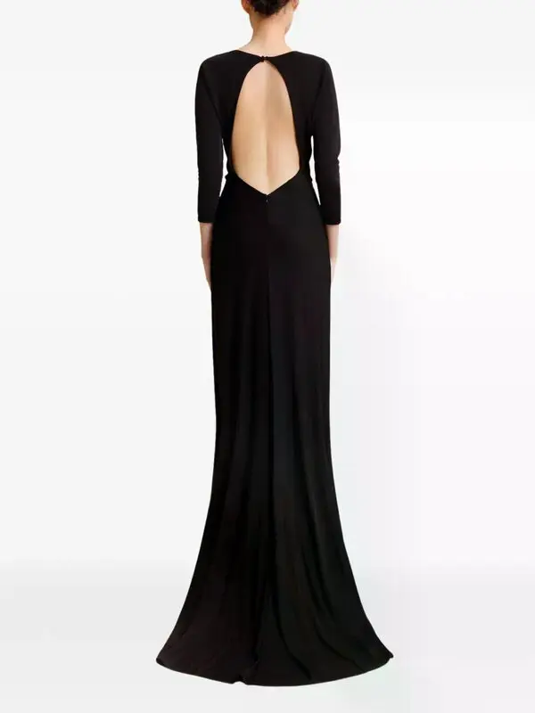 GEMY MAALOUF V-neck Draped Maxi Dress