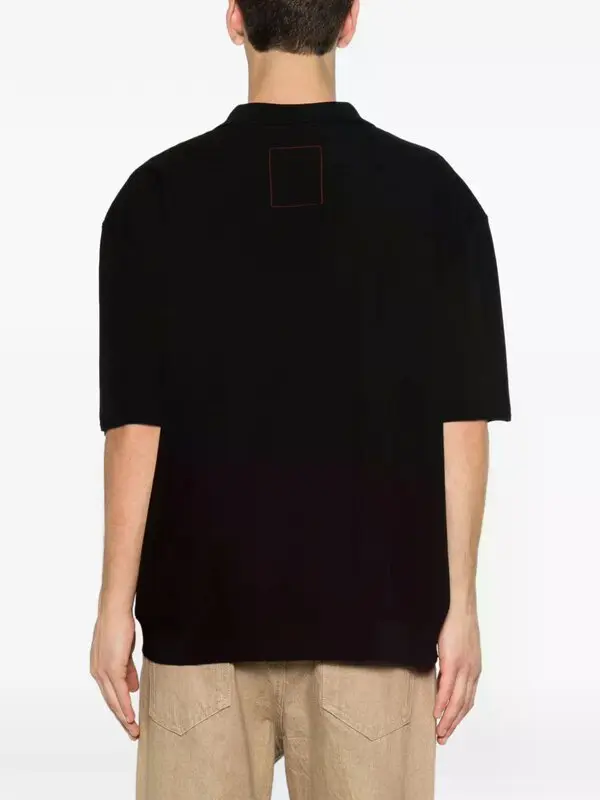 UMA WANG V-neck Short-sleeve T-shirt - Black