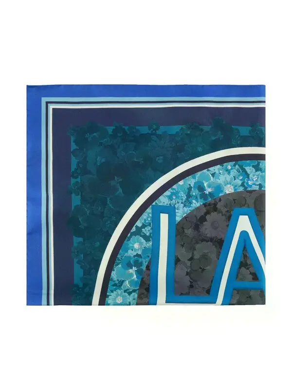 LANCEL Roxane Logo-print Silk Scarf