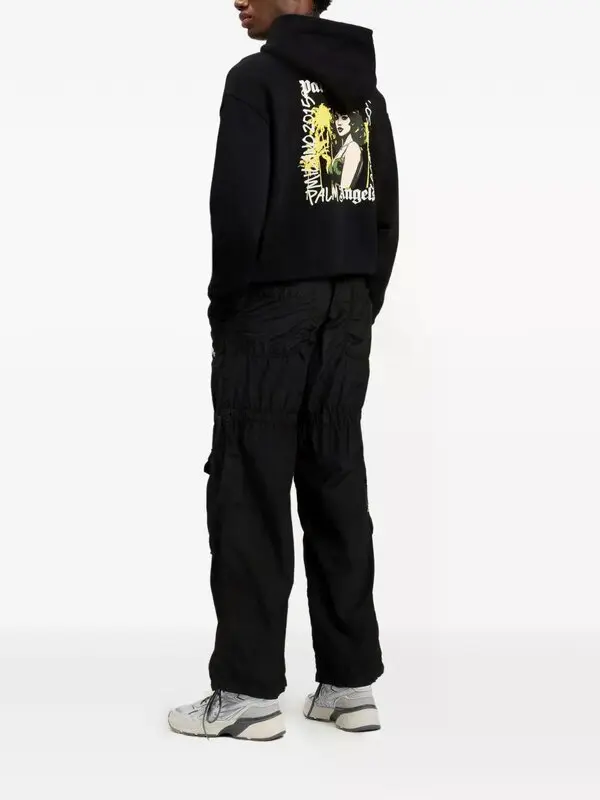 Palm Angels Logo Drawstring Cargo Trousers