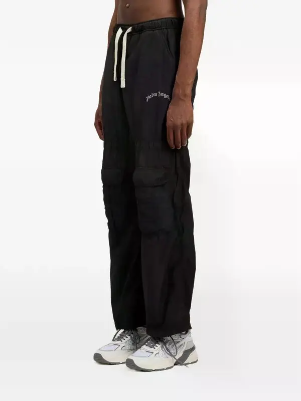Palm Angels Logo Drawstring Cargo Trousers