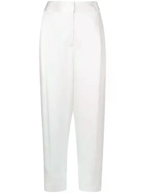 Tibi Celia Sculpted Cropped Trousers - White