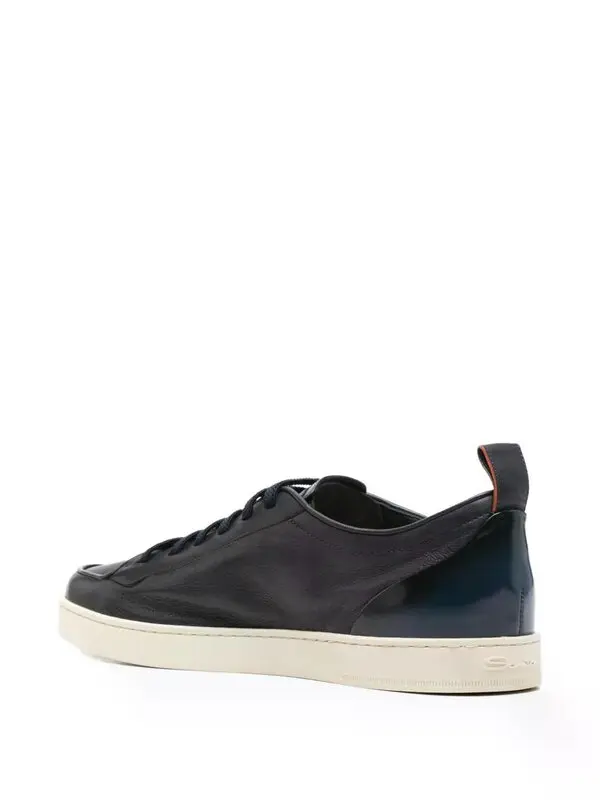 Santoni Panelled Lace-up Sneakers