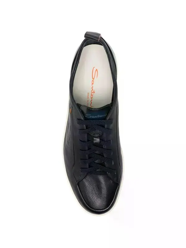 Santoni Panelled Lace-up Sneakers