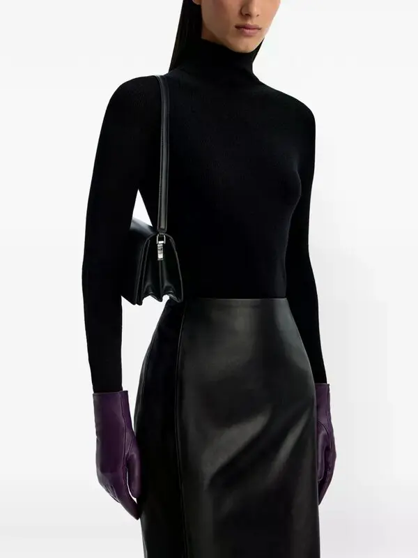 12 STOREEZ Long-sleeve Ribbed Turtleneck