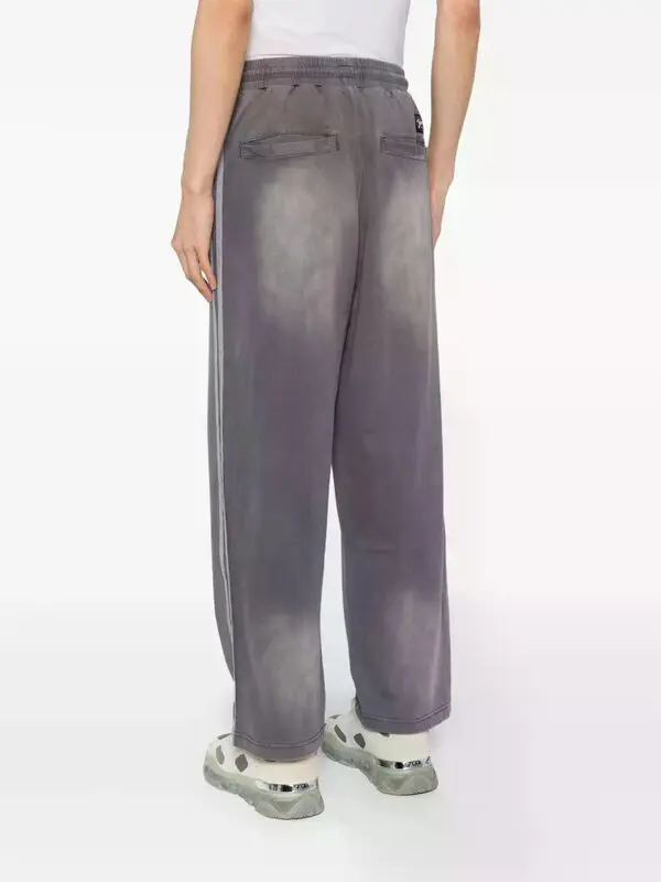 FIVE CM Faded-effect Cotton Track Pants
