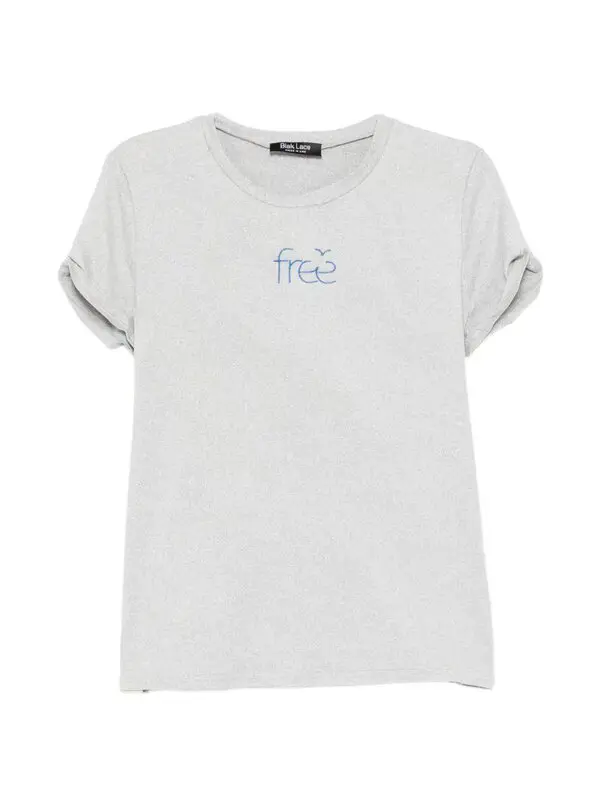 BLAKLACE Logo-embroidered T-shirt - Blue