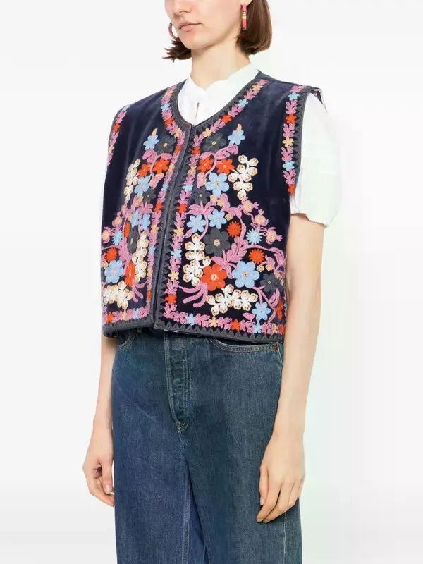 BLAKLACE Floral Embroidered Waistcoat