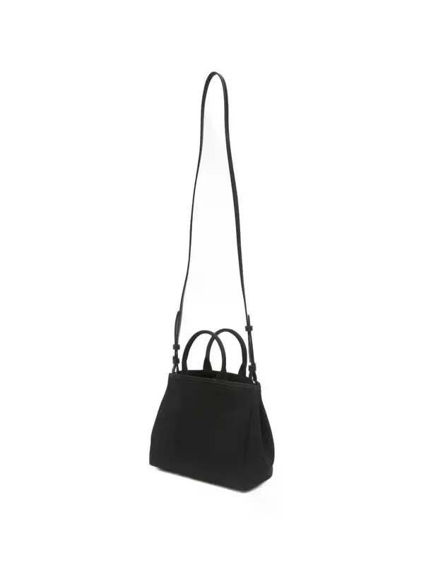 Karl Lagerfeld Logo Print Canvas Tote Bag - Black