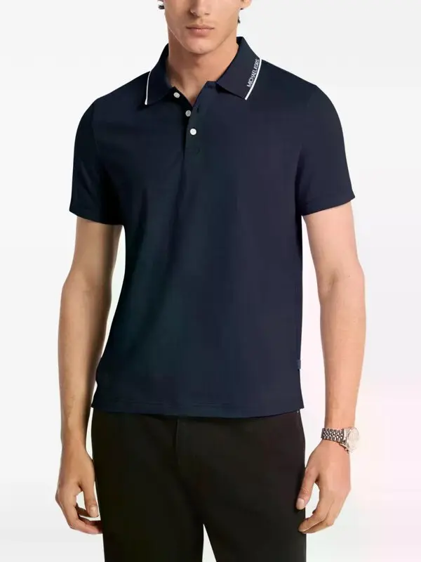 Michael Kors Logo-rib Polo Shirt