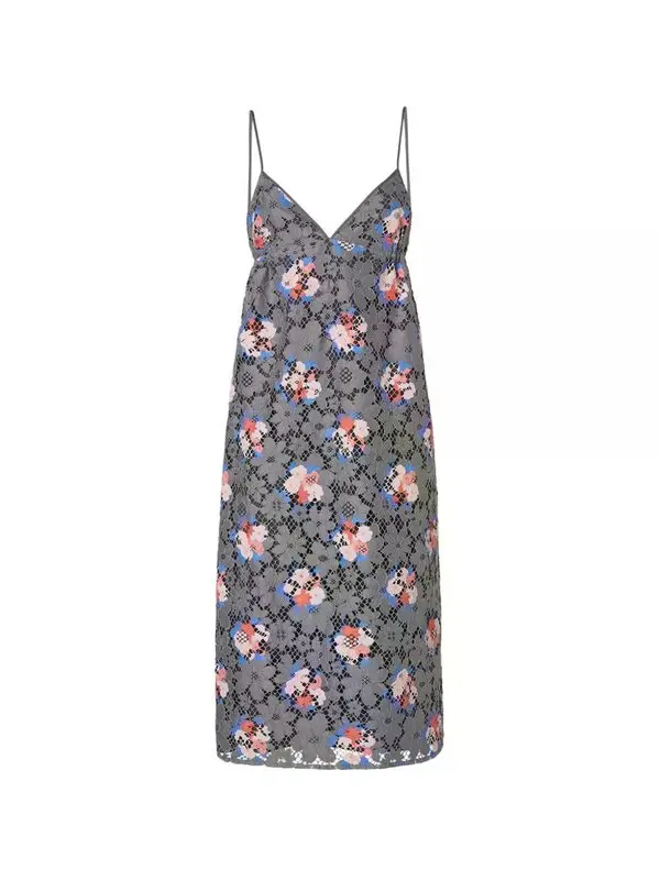 Fendi Floral Lace Dress - Grey