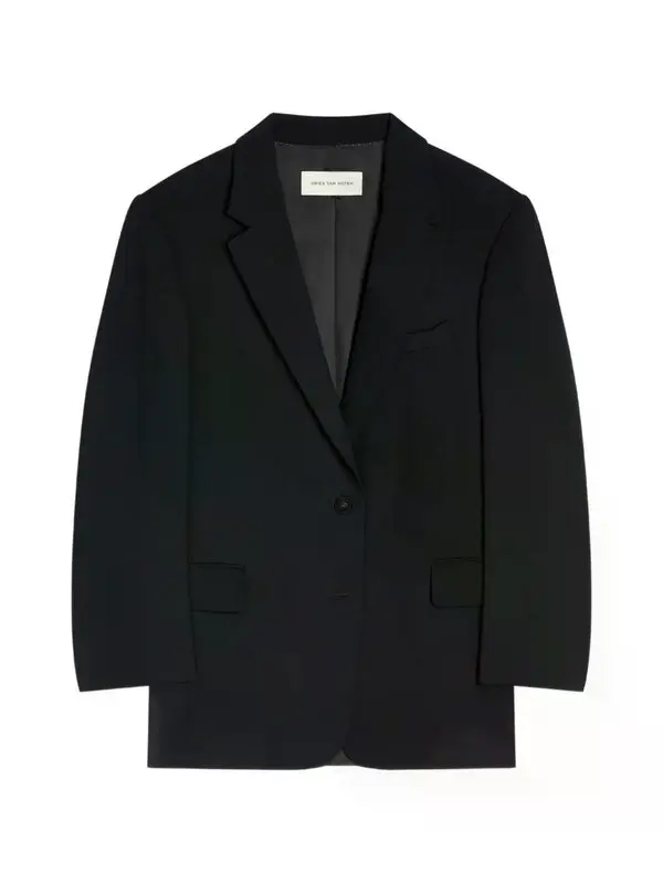 Dries Van Noten Crêpe Oversized Blazer