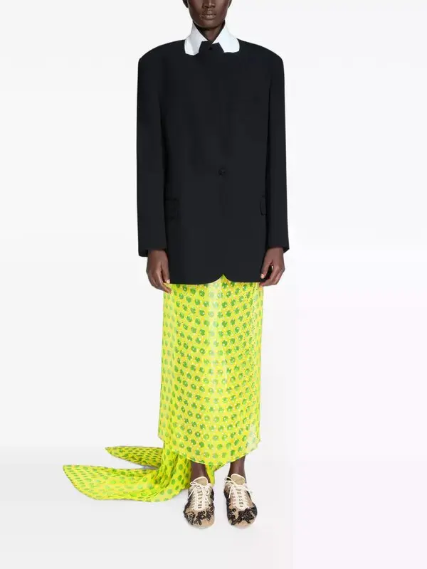 Dries Van Noten Crêpe Oversized Blazer