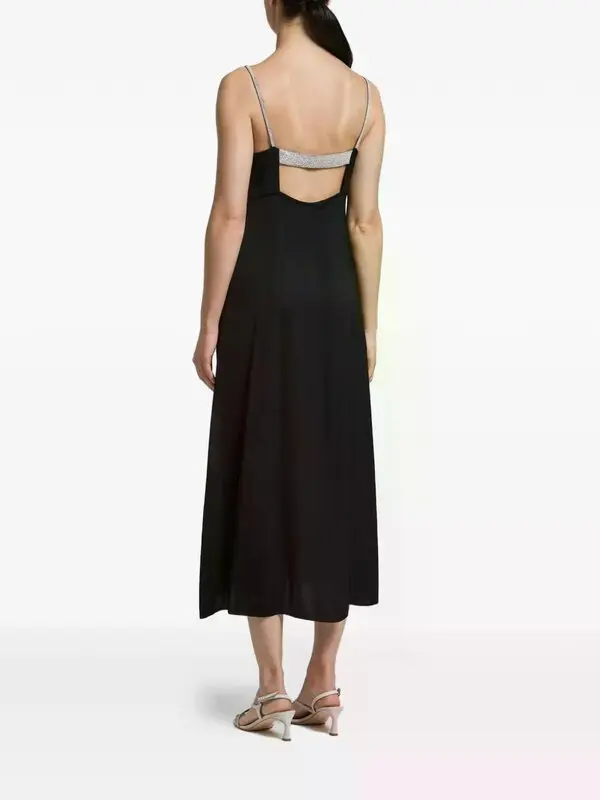 Peserico Lurex-detail Open-back Midi Dress