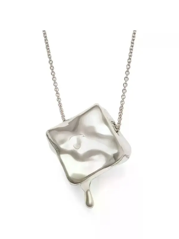 Rabanne Hammered-effect Pendant Necklace