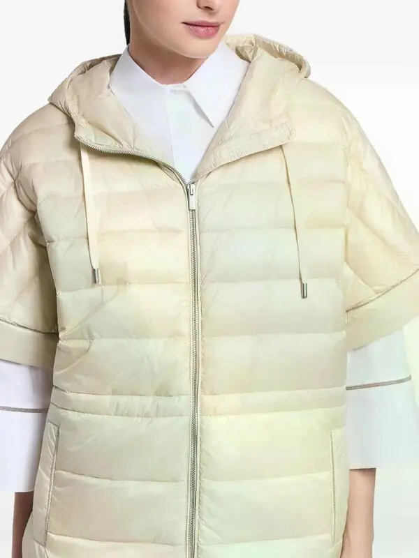 Peserico Zip-up Puffer Jacket With Drawstring Hood