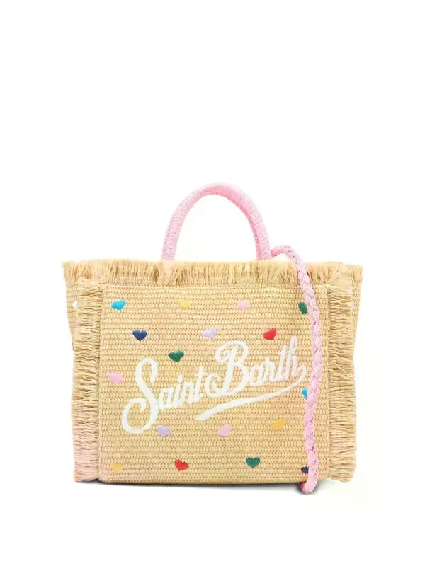 MC2 SAINT BARTH Heart Embroidered Tote Bag